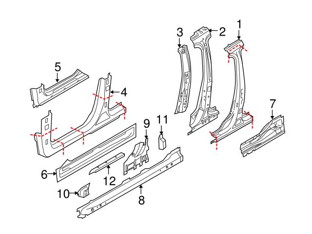 Genuine Volvo 31416148 Rocker Panel; Left - Volvo | 31214280 31290833