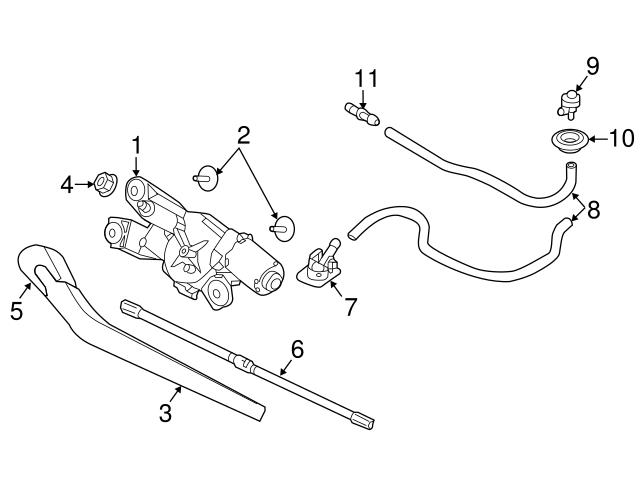 Genuine Volvo 31416176 Back Glass Washer Nozzle; Rear - Volvo