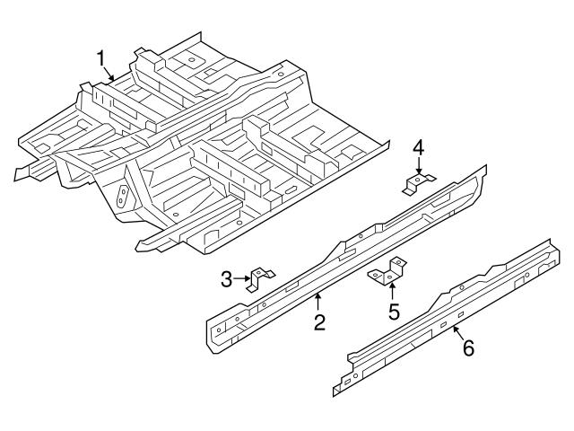 Genuine Volvo 31416339 Rocker Panel Reinforcement; Right - Volvo