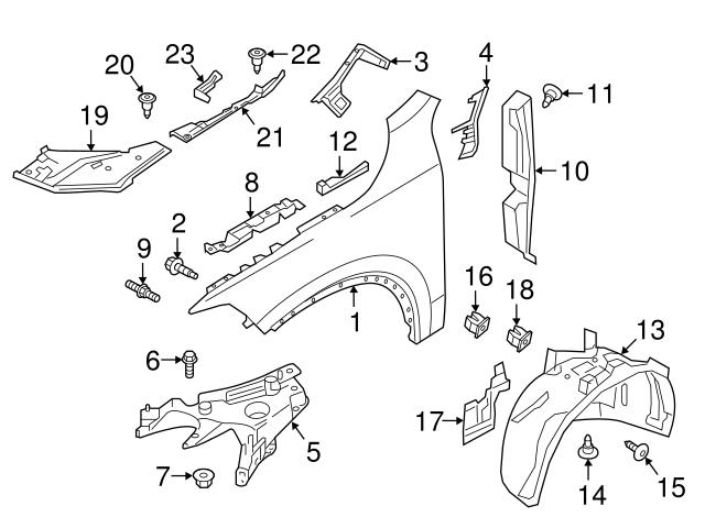 Genuine Volvo 31416627 Fender Bracket; Right - Volvo