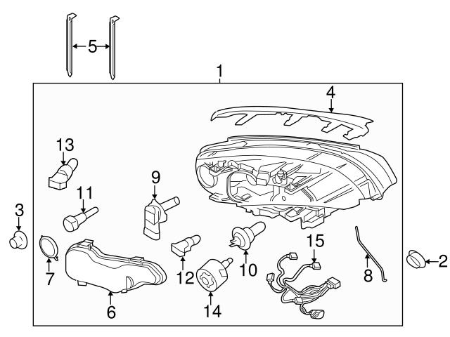 Genuine Volvo 31420139 Headlight Assembly; Left - Volvo