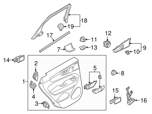 Genuine Volvo 31424368 Door Window Belt Weather Strip; Right - Volvo