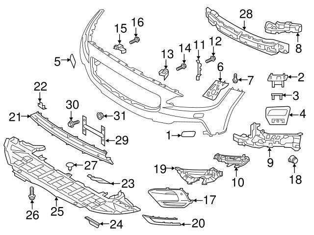 Genuine Volvo 31425143 Grille; Left - Volvo
