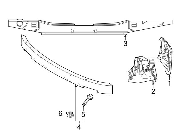 Genuine Volvo 31425174 Bumper Impact Bar Bracket; Right - Volvo