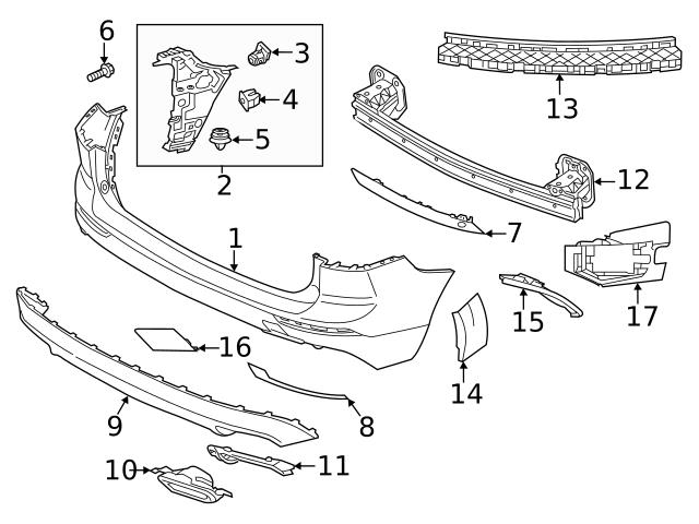 Genuine Volvo 31425210 Bumper Cover Heat Shield Bracket; Right - Volvo
