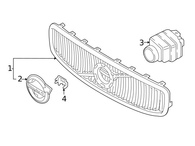 Genuine Volvo 31425406 Grille - Volvo