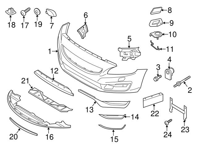 Genuine Volvo 31425463 Bumper Cover Bracket; Left - Volvo | 31323832