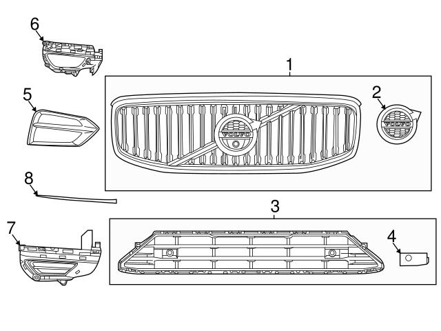 Genuine Volvo 31425535 Grille - Volvo