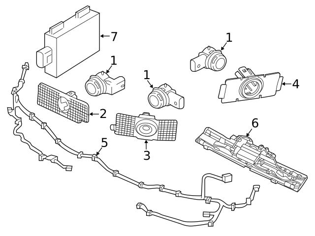 Genuine Volvo 31427916 Parking Aid System Wiring Harness; Rear - Volvo