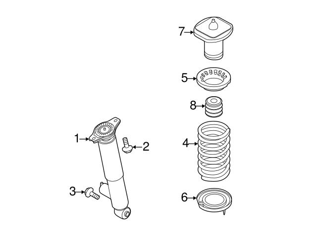 Genuine Volvo 31429911 Shock Absorber; Left, Right, Rear - Volvo