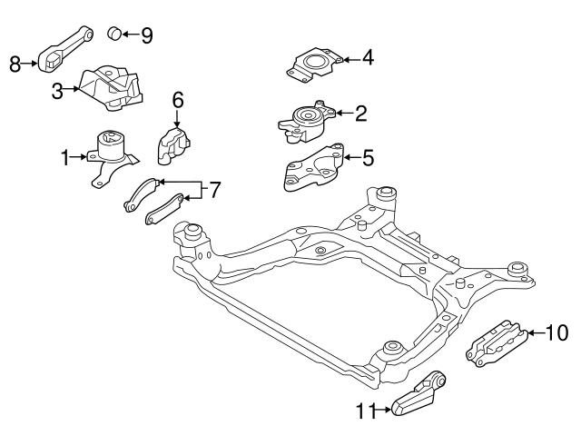 Genuine Volvo 31430975 Engine Mount Bracket - Volvo | 31277469 8641076