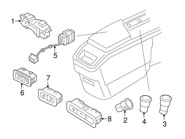 Genuine Volvo 31433641 Power Seat Switch; Rear - Volvo