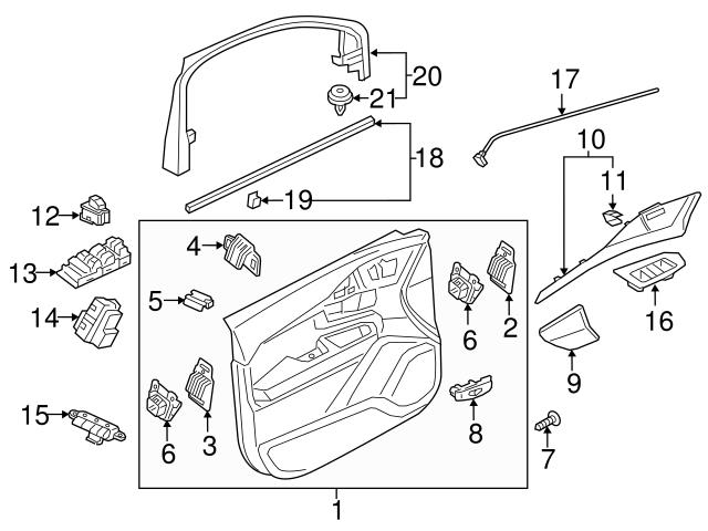 Genuine Volvo 31433926 Power Window Switch; Left - Volvo | 31376456