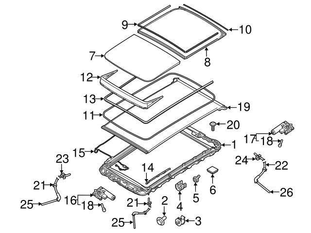 Genuine Volvo 31434637 Sunroof Seal - Volvo