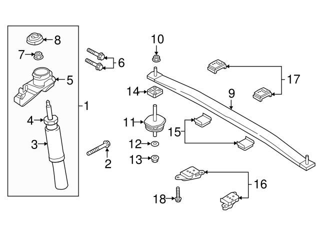 Genuine Volvo 31434958 Shock Absorber; Rear Left or Right - Volvo