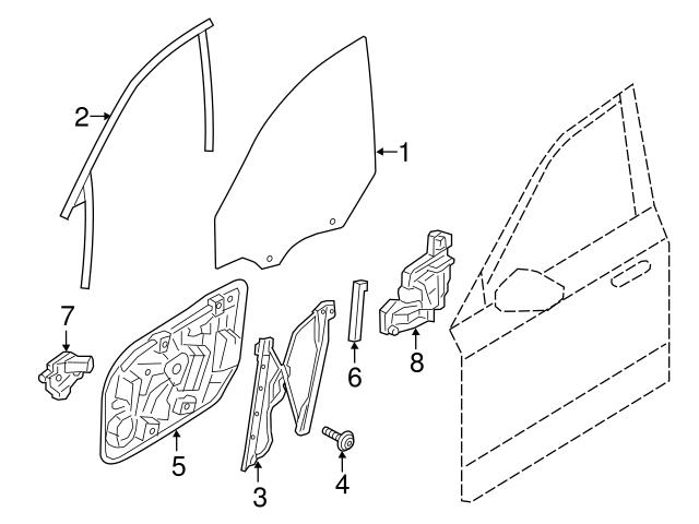 Genuine Volvo 31440008 Power Window Motor Bracket; Left - Volvo