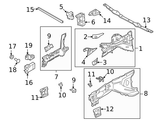 Genuine Volvo 31440212 Frame Stiffener; Left - Volvo