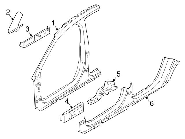 Genuine Volvo 31440215 Uniside Bracket; Right - Volvo