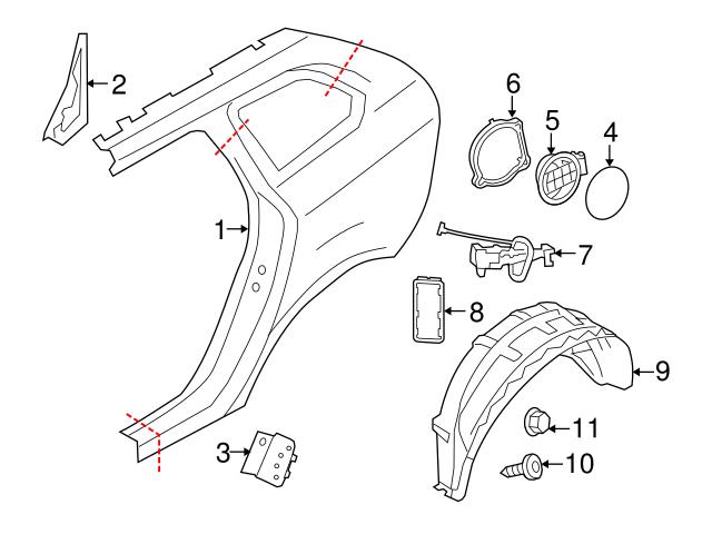 Genuine Volvo 31440250 Fuel Filler Door - Volvo | 30762397