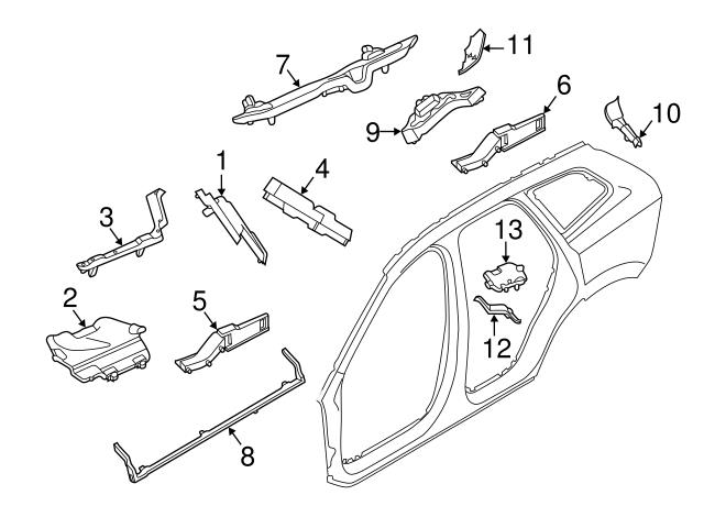 Genuine Volvo 31440817 A Pillar Seal; Left - Volvo