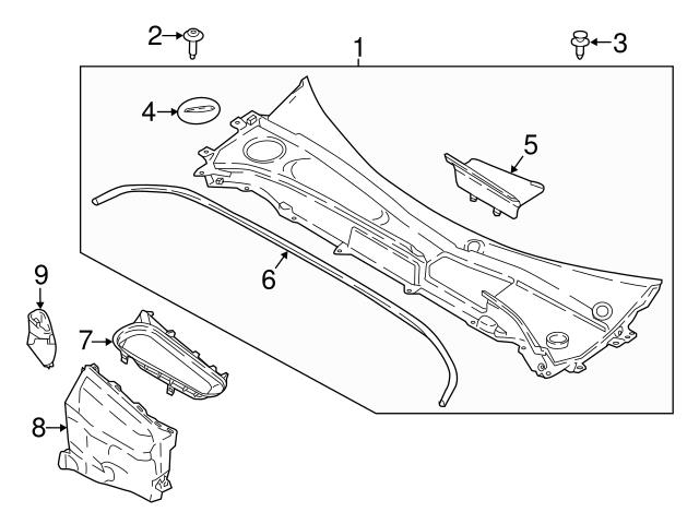 Genuine Volvo 31442126 Cowl Cover Seal - Volvo
