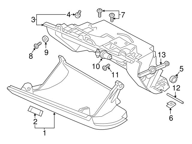 Genuine Volvo 31442895 Glove Box Support; Front - Volvo | 31417884