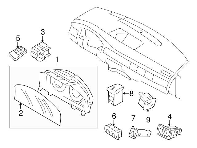 Genuine Volvo 31443837 Headlight Switch Lamp Socket - Volvo | 30739441