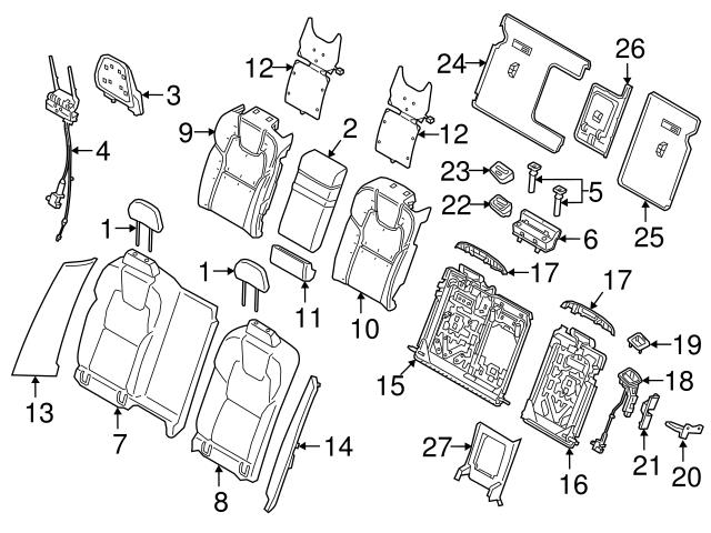 Genuine Volvo 31446744 Folding Seat Lock Striker; Rear Right - Volvo
