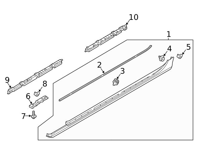 Genuine Volvo 31448920 Rocker Panel Molding Bracket; Left - Volvo