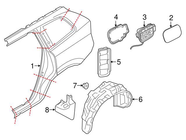 Genuine Volvo 31449325 Quarter Panel Vent; Left, Right - Volvo