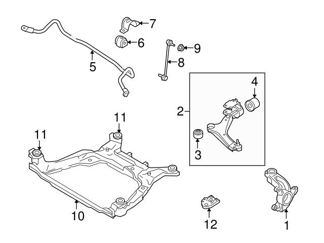 Genuine Volvo 31451326 Steering Knuckle; Front Left - Volvo | 31277360 ...