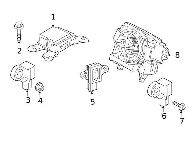 Genuine Volvo 31451502 Impact Sensor; Left, Right - Volvo