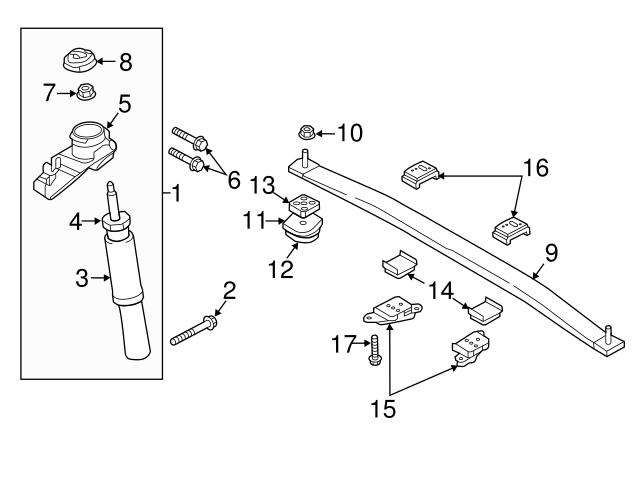 Genuine Volvo 31451731 Shock Absorber Mount; Right, Left, Rear - Volvo ...