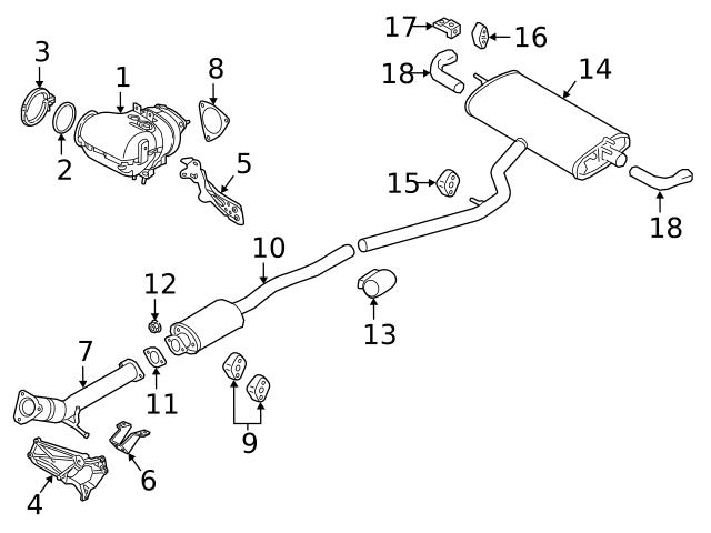 Genuine Volvo 31452353 Exhaust System Hanger Bracket; Left, Right - Volvo