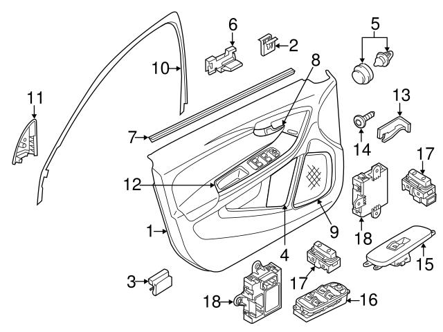 Genuine Volvo 31453264 Power Window Switch; Left - Volvo | 31343104
