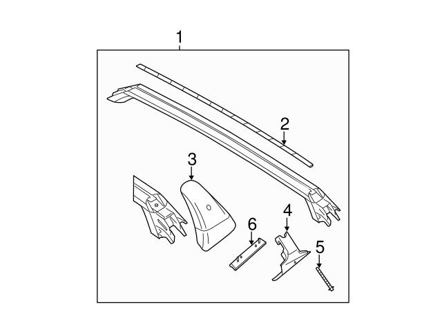 Genuine Volvo 31454710 Roof Rack - Volvo | 30756562