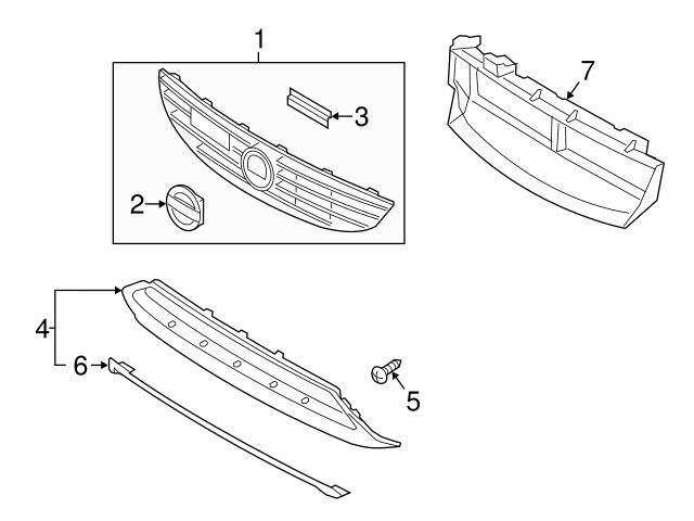 Genuine Volvo 31455704 Radiator Support Air Deflector; Rear - Volvo ...