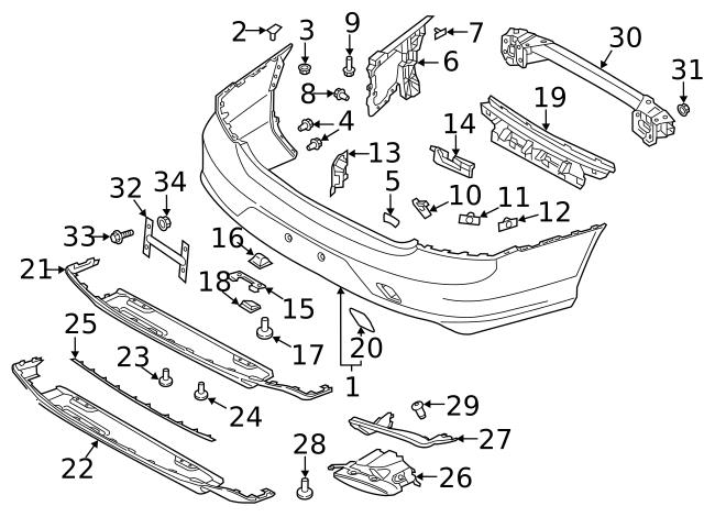 Genuine Volvo 31455996 Bumper Molding Bracket; Left - Volvo | 31383305
