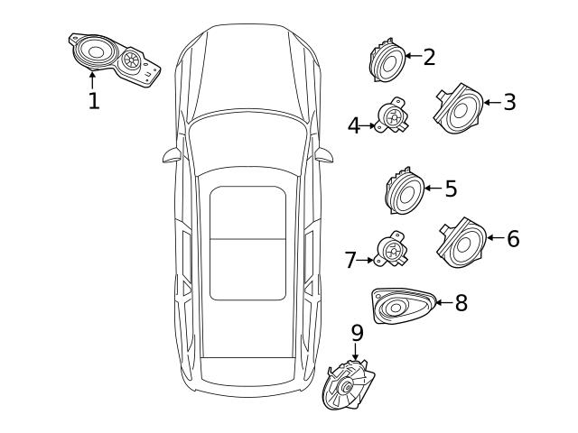 Genuine Volvo 31456827 Speaker; Left, Right - Volvo