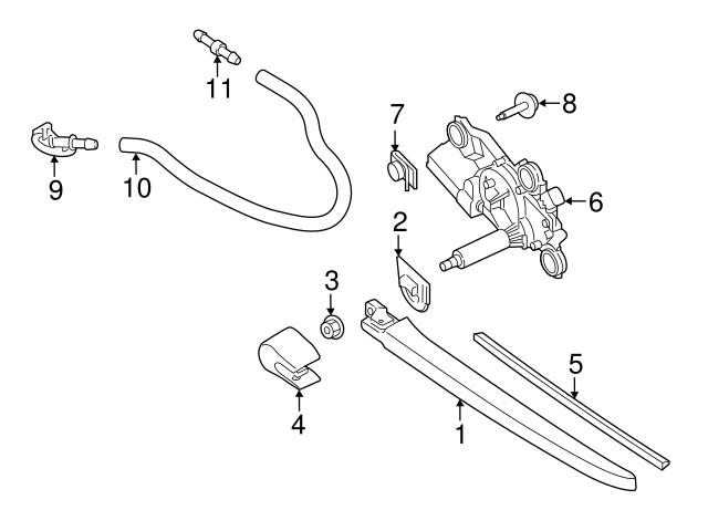 Genuine Volvo 31457161 Back Glass Wiper Arm; Rear - Volvo