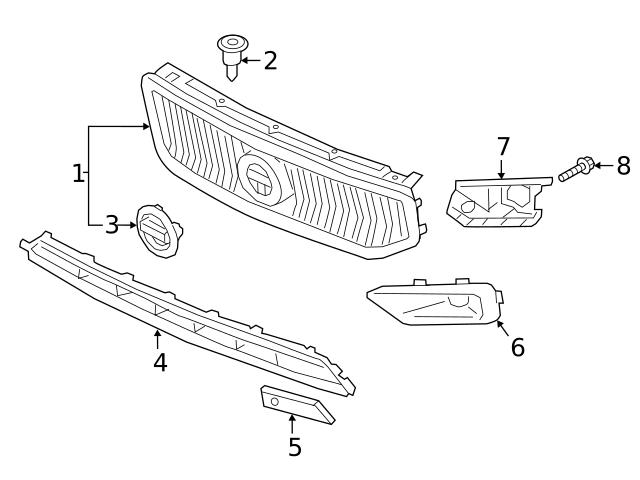 Genuine Volvo 31457343 Grille - Volvo
