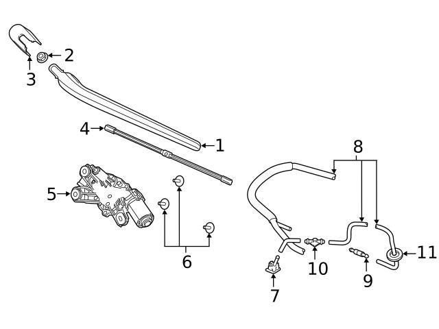Genuine Volvo 31457594 Back Glass Washer Nozzle; Rear - Volvo