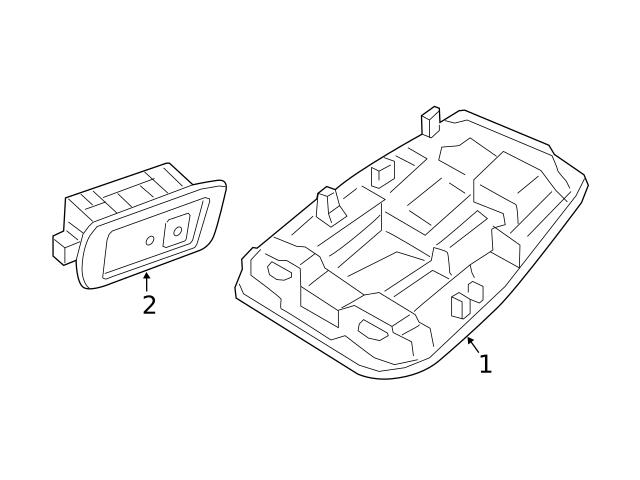 Genuine Volvo 31457856 Dome / Map Lamp Connector; Right