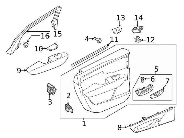 Genuine Volvo 31457893 Door Window Belt Weather Strip; Left - Volvo