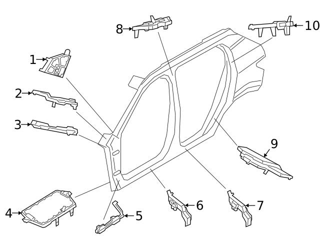 Genuine Volvo 31462379 A Pillar Seal; Right Upper - Volvo