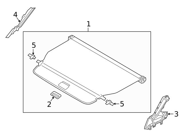 Genuine Volvo 31462677 Cargo Cover - Volvo