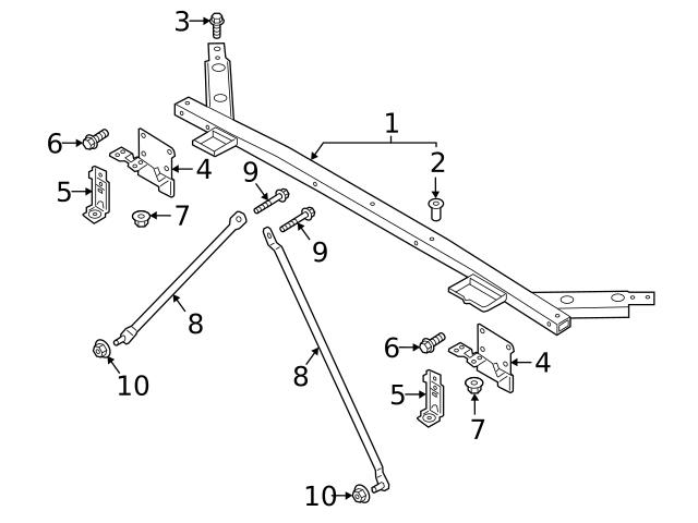 Genuine Volvo 31468229 Radiator Support Tie Bar Bracket; Left - Volvo