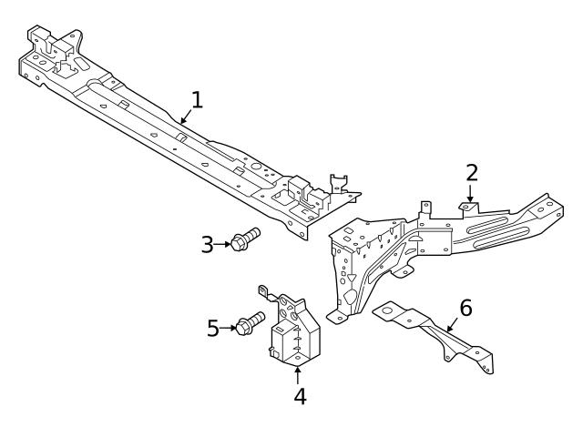 Genuine Volvo 31469370 Radiator Support Tie Bar Bracket; Left - Volvo