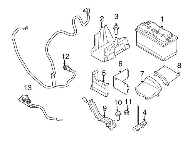 Genuine Volvo 31473644 Positive Battery Junction Block Cable - Volvo
