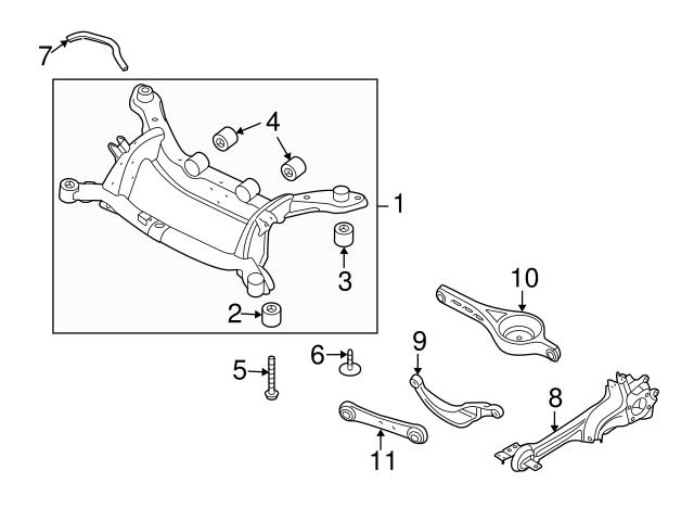 Genuine Volvo 31476209 Suspension Control Arm Stay; Rear Left - Volvo ...